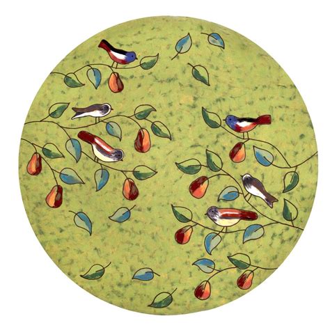 Liora Manne Birds In Pear Tree Outdoor Rug 8 X 8 8 X 8 Overstock