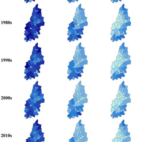Spatial Temporal Evolution Of Bwf In Main Ecosystems Of The Basin In Download Scientific