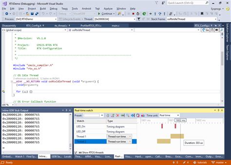 Tracing The Real Time Events In Rtx Based Projects With Real Time Watch Visualgdb Tutorials