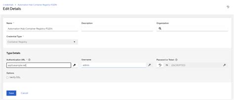 add ha private automation hub container credentials australia