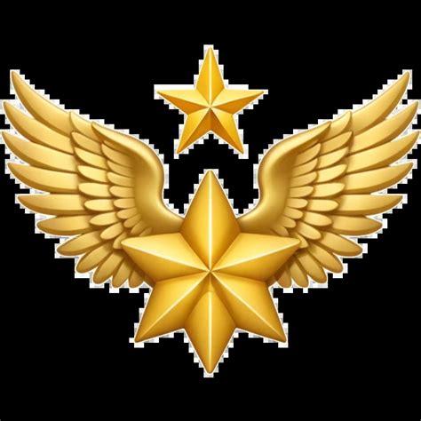 An Image With Wings On A Star Based On The Star And Wings Of The Basic