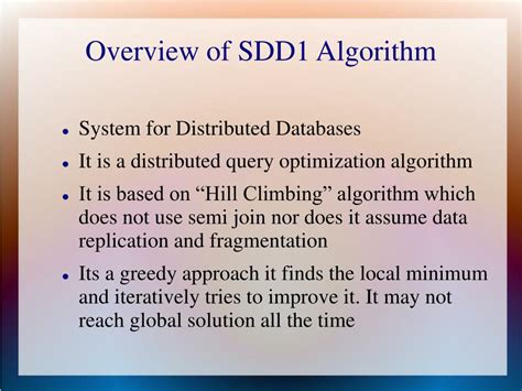 Ppt Sdd1 Algorithm Implementation Powerpoint Presentation Free