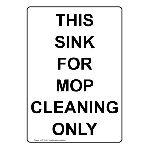Clean Sink After Use Sign