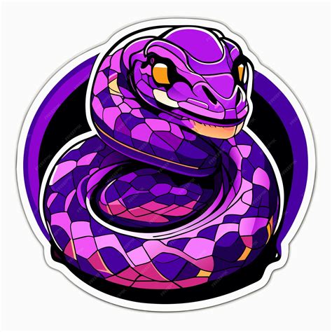 Premium Vector Amethystine Scrub Python Sticker Illustration
