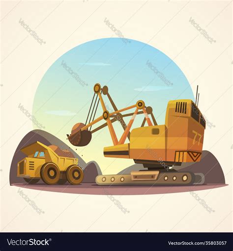 Mining Concept Royalty Free Vector Image Vectorstock