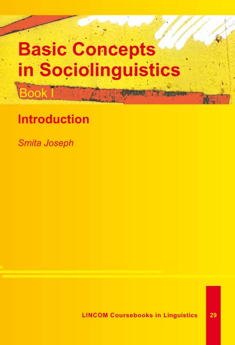 Lcl 29 Basic Concepts In Sociolinguistics Book I Introduction