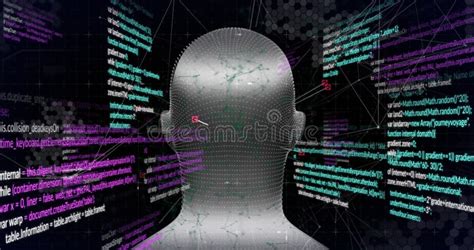 Animation Of Viewfinders Around Human Representation Connected Dots