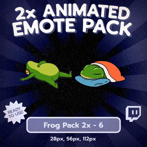 Kawaii Frog Animated Emote Pack For Twitch And Discord Cute Sleeping
