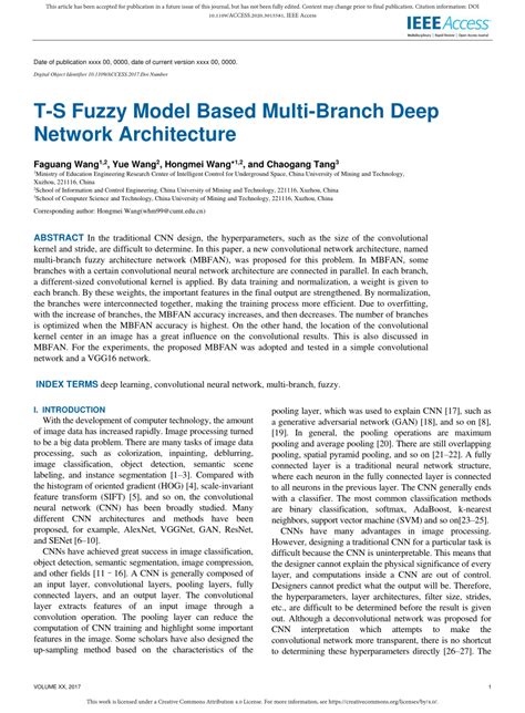 pdf t s fuzzy model based multi branch deep network architecture