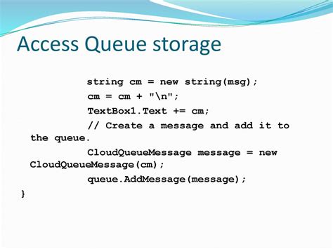 windows azure storage queue storage ppt download