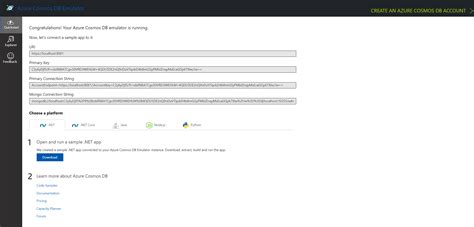 Azure Cosmos Db Emulator Und Aspnet Core Webapi