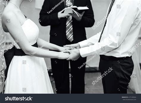 Bride Groom Holding Hands Wedding Stock Photo Edit Now