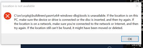 Yasm Build Error Cannot Open Toolsre2cre2cexe For Writing · Issue 24562 · Microsoftvcpkg
