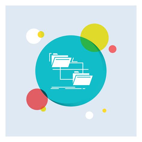 Folder File Management Move Copy White Glyph Icon Colorful Circle