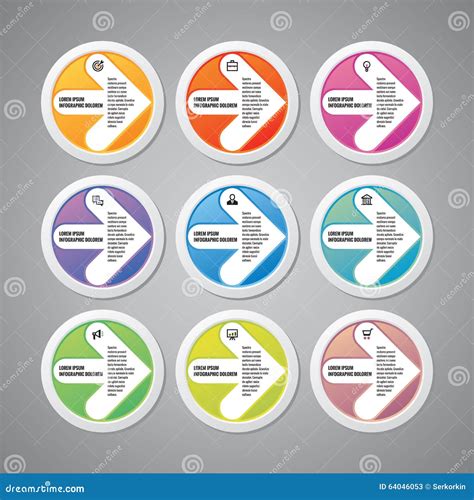 Infographic Business Concept Vector Layout With Icons Arrows In