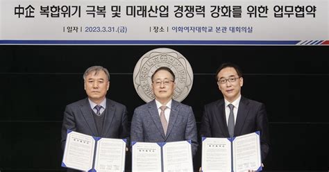 이화여대 산학협력단·중진공·한국방송광고진흥공사 Mou 체결