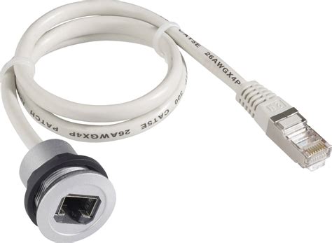 Buy Schlegel Rrj Rj45 Rj45 Bulkhead Socket 8p8c Rj45 Socket Built In Plug Straight Grey