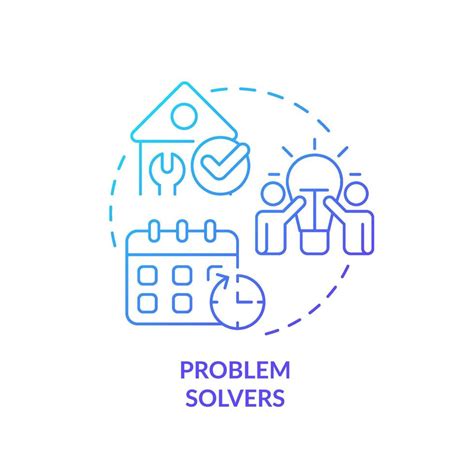 Problem Solvers Blue Gradient Concept Icon 16089714 Vector Art At Vecteezy