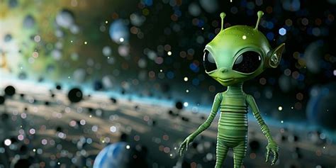 귀여운 작은 외계인 판타지 큰 눈 귀여운 외계인 작은 외계인 큰 눈 배경 일러스트 및 사진 무료 다운로드 Pngtree