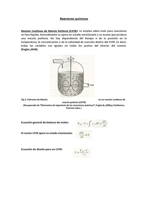 Reactor Cstr Pdf