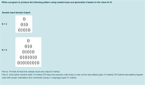 Solved Write A Program To Produce The Following Pattern Chegg