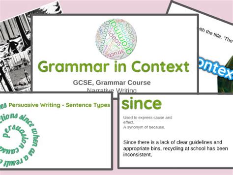 Grammar In Context Gcse Course Teaching Resources