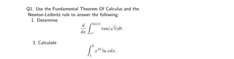 Answered Q Use The Fundamental Theorem Of Bartleby
