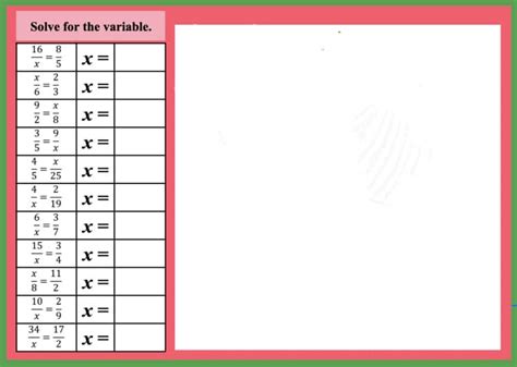 Spring Solving Equations Involving Proportions Digital Pixel Reveal