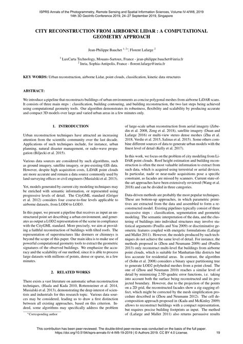Pdf City Reconstruction From Airborne Lidar A Computational Geometry Approach