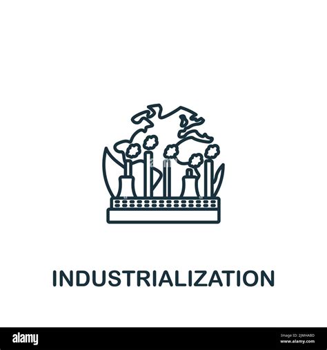 Industrialization Icon Monochrome Simple Icon For Templates Web Design And Infographics Stock