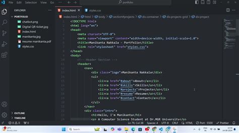 manikanta nakkala on linkedin codsoft webdevelopement internship portfolio