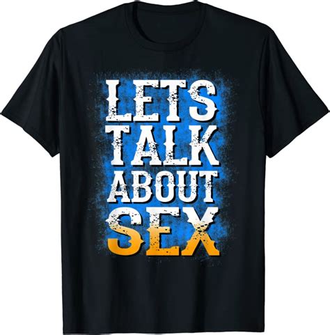 Funny Sex Shirts Lets Talk About Sex Tshirt Apa Amazon De Bekleidung