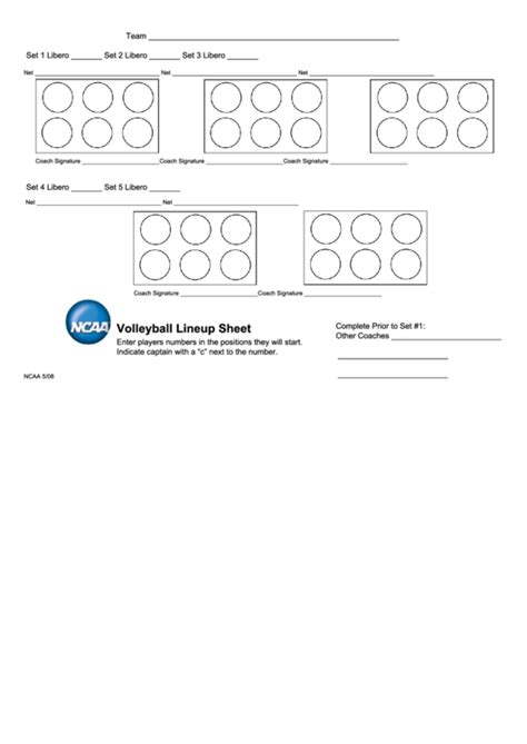 Top 16 Volleyball Lineup Sheets Free To Download In Pdf Format