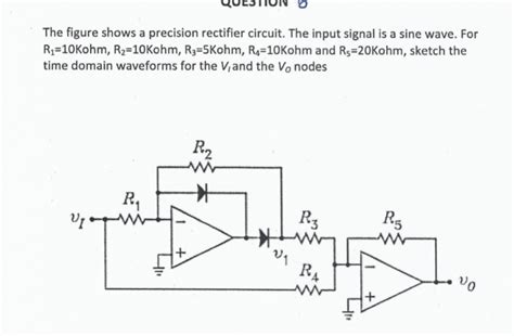 Solved The Figure Shows A Precision Rectifier Circuit The