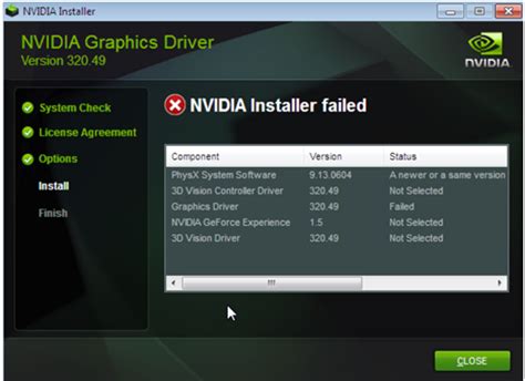 fix nvidia installer failed error in windows 10 8 and 7