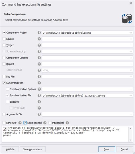 Creating Command Line Execution File