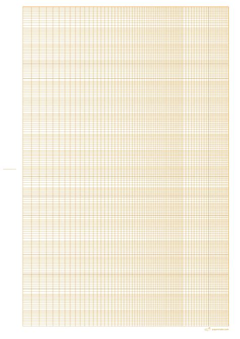 Logarithmic Graph Paper Decades Orange On White Printable Pdf Download