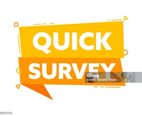 빠른 설문조사 노란색 레이블이라는 단어가 있는 말풍선입니다 벡터 스톡 일러스트 개발에 대한 스톡 벡터 아트 및 기타 이미지 개발 개선 고객 Istock