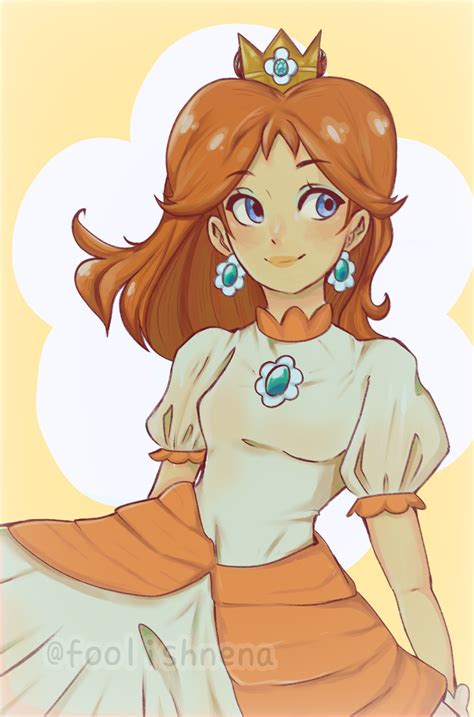 Fire Princess Daisy By Foolishnena Rmushroomkingdomwaifus