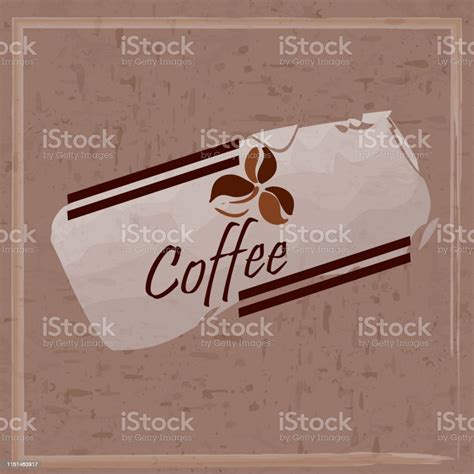 포스터 커버 패키지 디자인 카드 웹 및 광고 배너 커피 얼룩과 밝아진 배경에 비문 커피 Eps10 갈색에 대한 스톡 벡터 아트