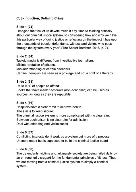 Cjs Defining Crime Lecture Notes Cjs Induction Defining Crime Slide 1 24 I Imagine That