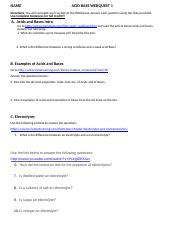 Acid And Base Webquest 1 Docx NAME ACID BASE WEBQUEST 1 Directions You Will Complete Each