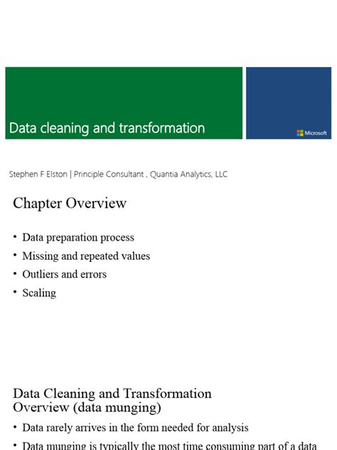 Module 5 Data Cleaning And Transformation Pdf Outlier Applied Mathematics