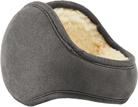 Kukuzhu Winter Warm Outdoor Earmuffs Foldable Ear Warmers Knit Furry Fleece Ear Muffs For Women