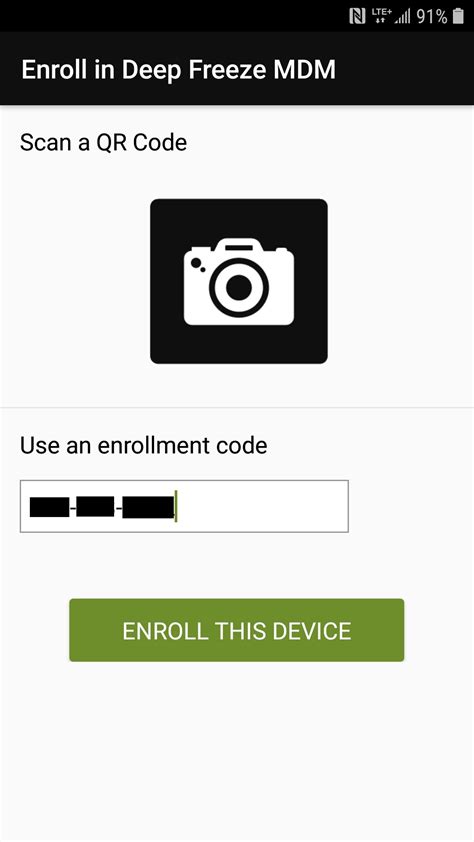 enrolling devices in deep freeze mdm as a work owned device faronics