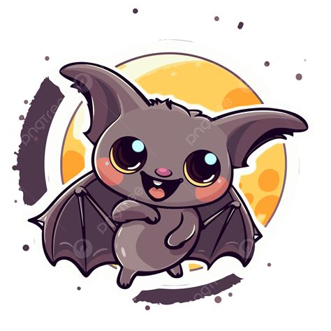 달 일러스트 배경에 귀여운 박쥐 스티커 벡터 박쥐 상표 만화 Png 일러스트 및 벡터 에 대한 무료 다운로드 Pngtree