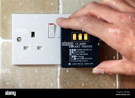 UK Socket Tester Showing Socket Working Correctly Stock Photo Alamy