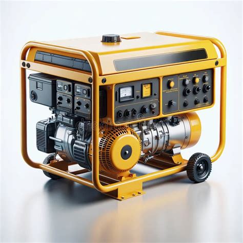 Electric Ac Generator Alternator Isolated On White Background Industrial Equipment Power