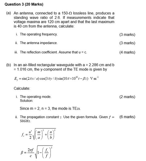 Solved Question 3 20 ﻿marksa An ﻿antenna Connected