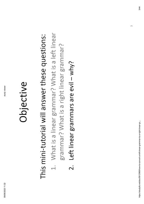 Solution How To Convert A Left Linear Grammar To A Right Linear